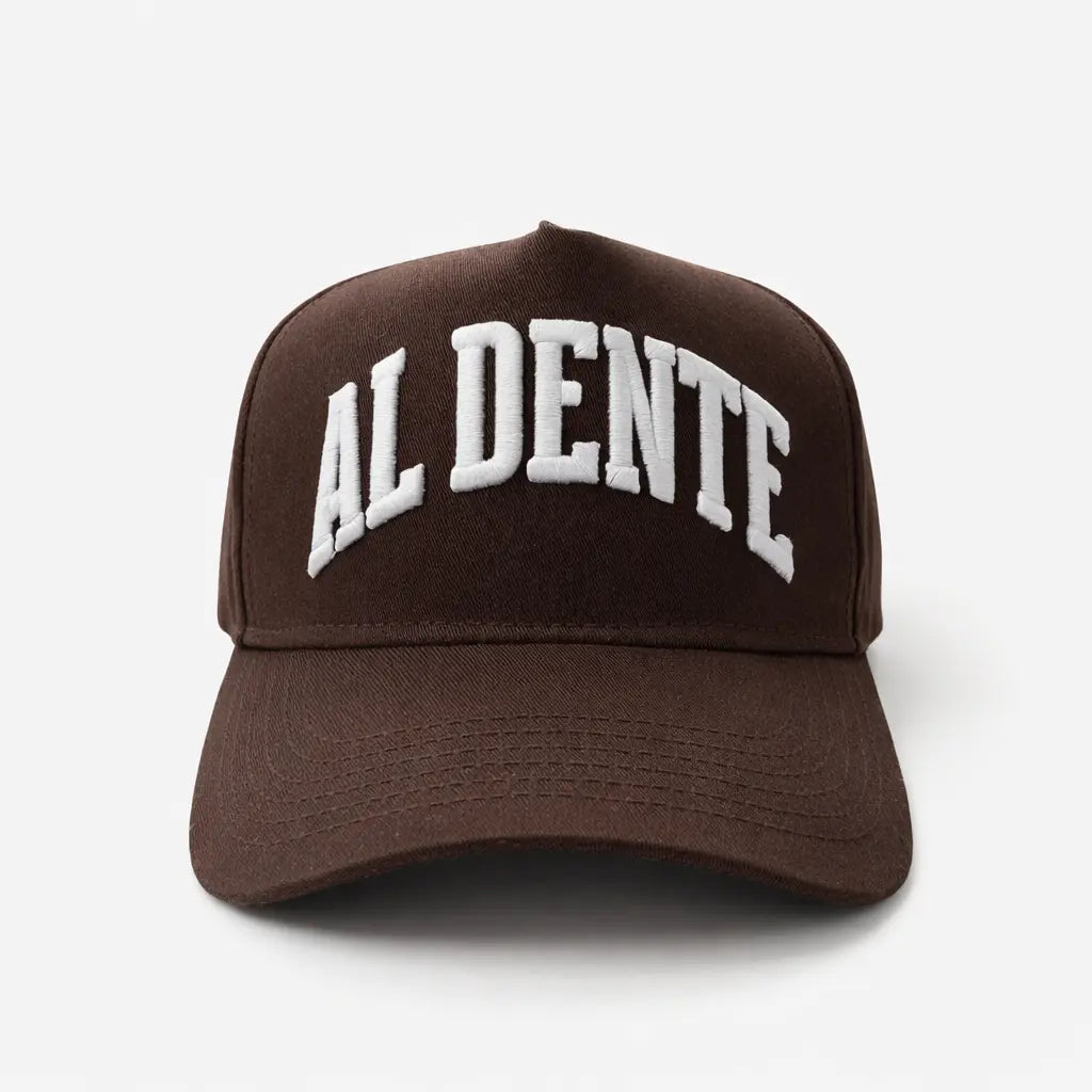 AL DENTE Hat II – Fully Body Espresso Snapback 5-Panel Hat – PASTA LIFE