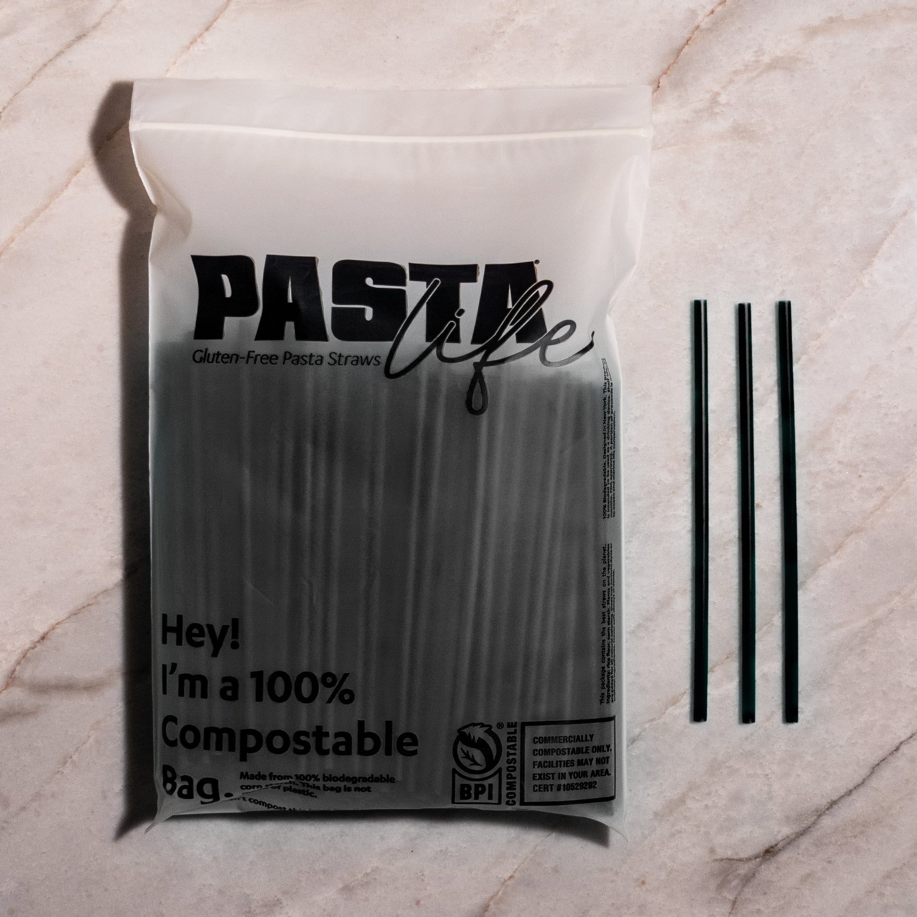 Pasta Straws by PASTA LIFE® | Biodegradable straws for drinks | Bulk